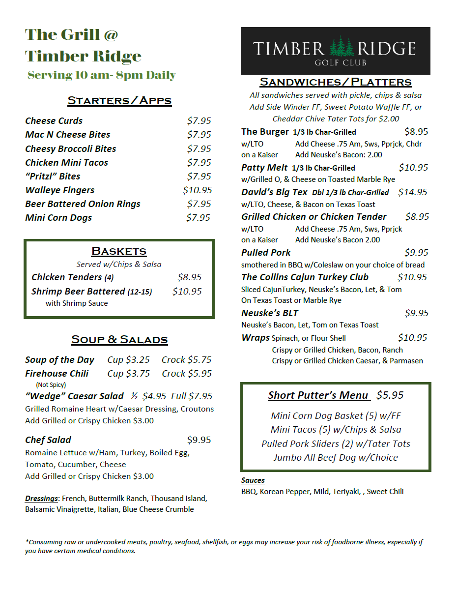 The Bar & Grill at Timber Ridge - Timber Ridge Golf Club